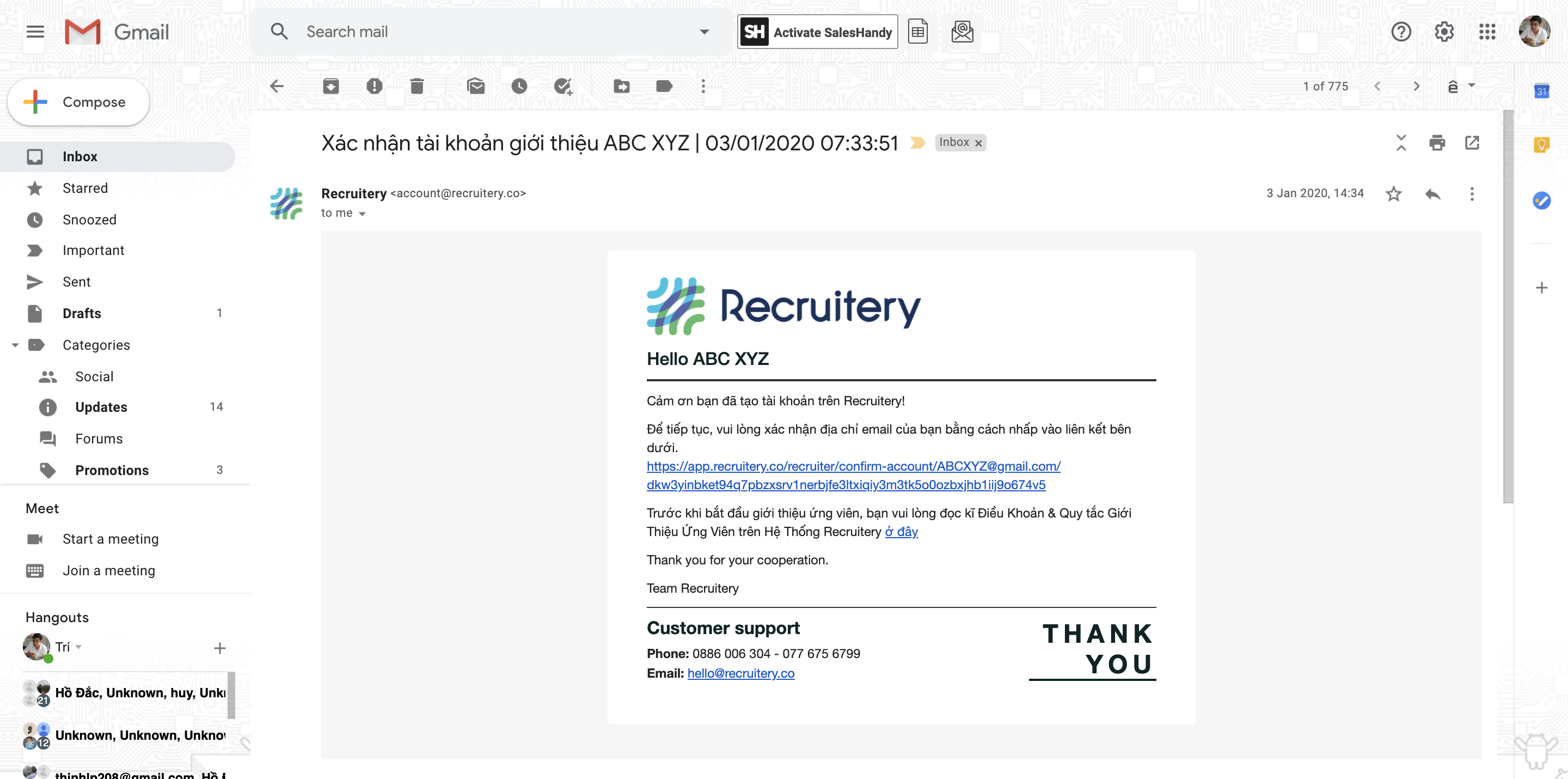 Hướng dẫn giới thiệu ứng viên nhận tiền thưởng trên Aniday