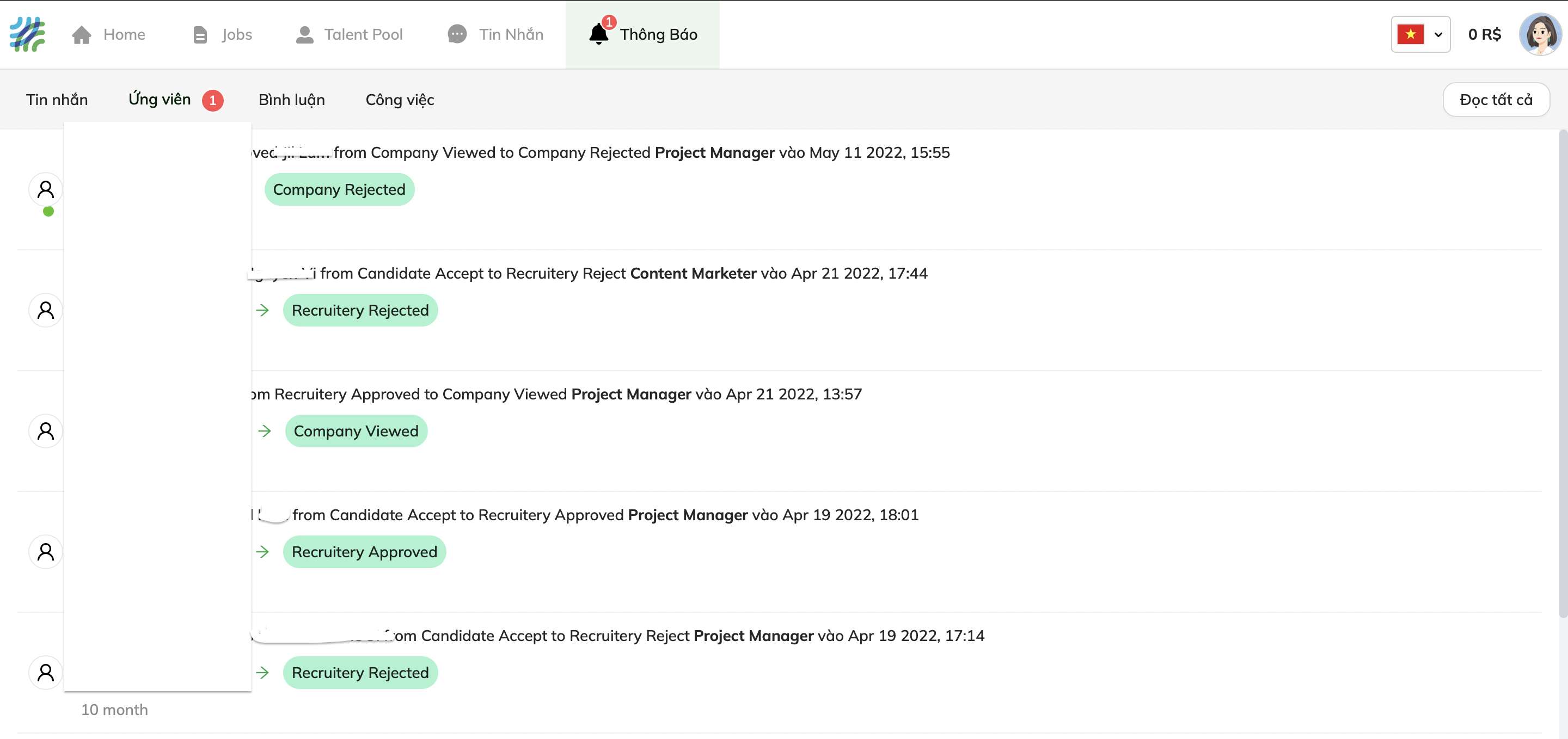 Hướng dẫn giới thiệu ứng viên nhận tiền thưởng trên Aniday